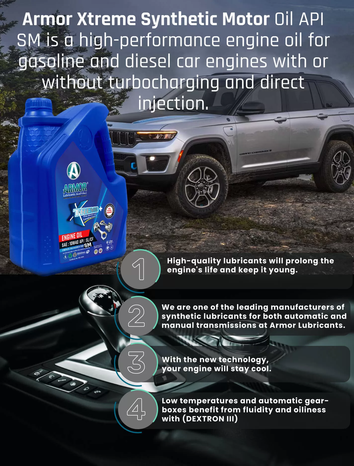 Best 4WD Lubricants Dedicated to 4X4 SUVs - Armor Lubricants